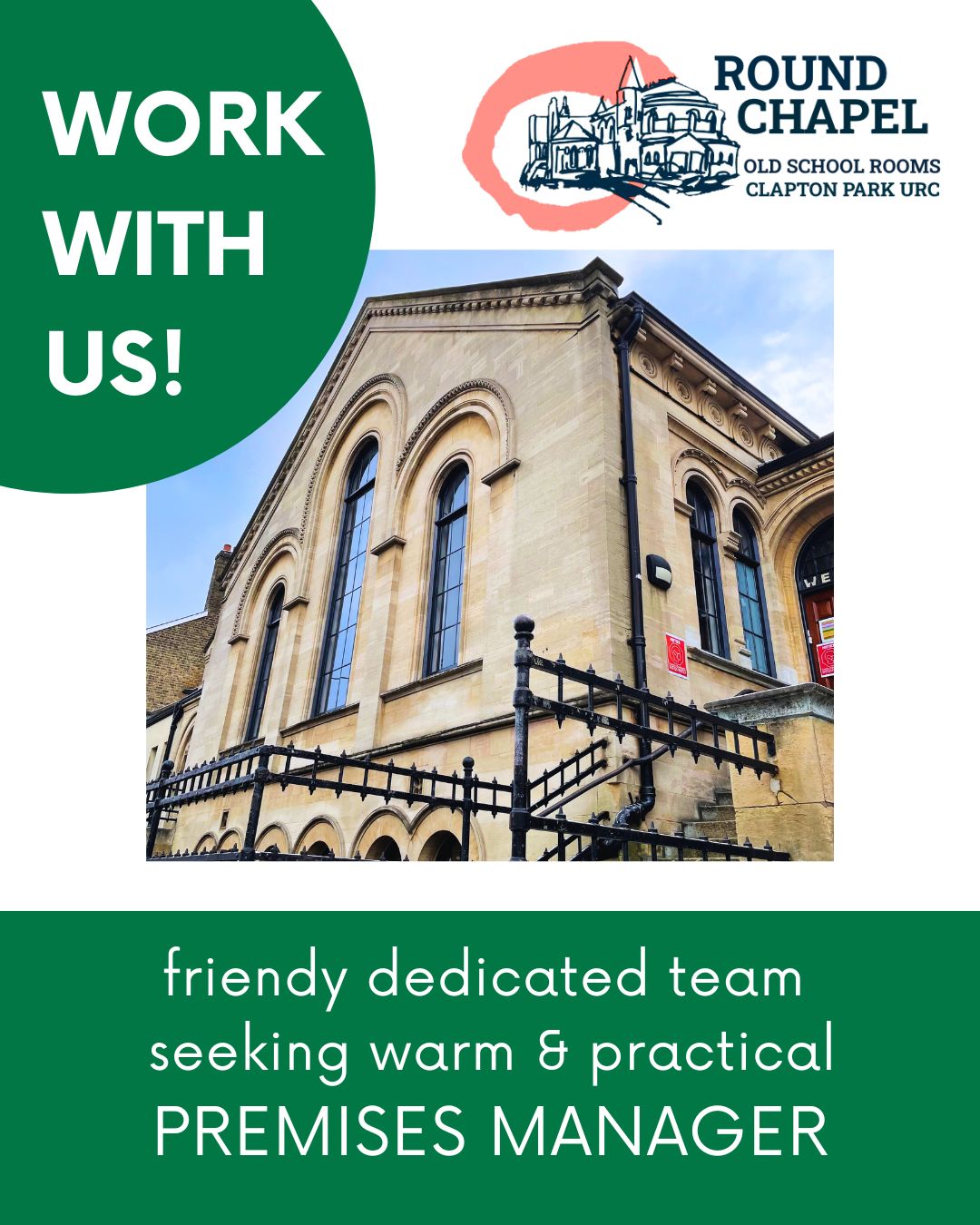 Work With Us - Old School Rooms Clapton Park URC